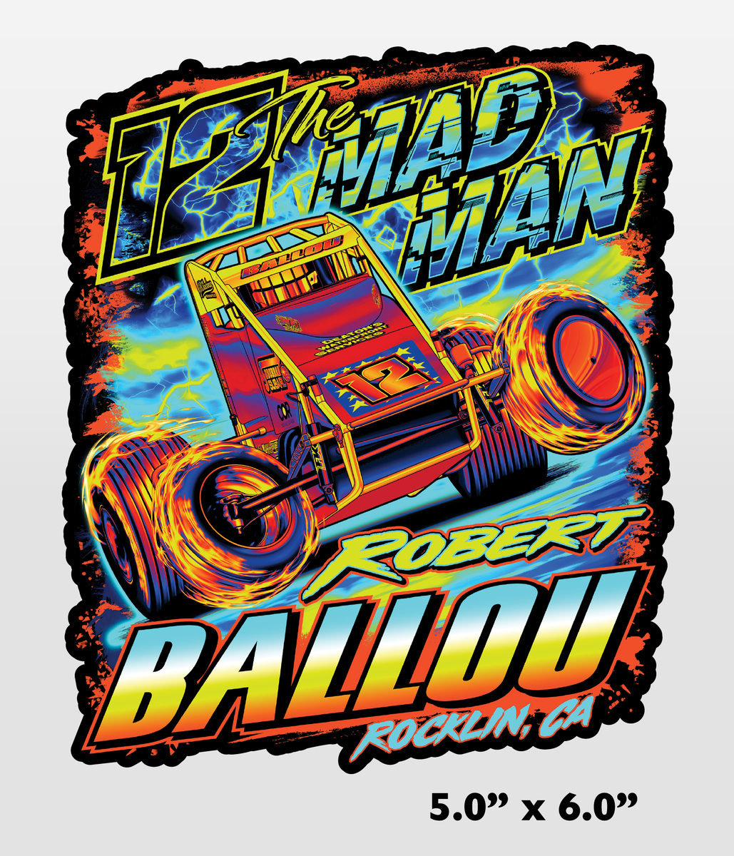 2025 Blacklight Decal 5”x 6” – Ballou Motorsports